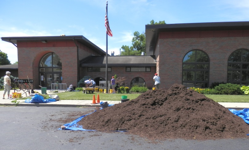 Morrison Garden Club Beautifies Odell Public Library - thecity1